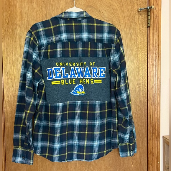 Architect | Shirts | Upcycled University Of Delaware Flannel Shirt ...